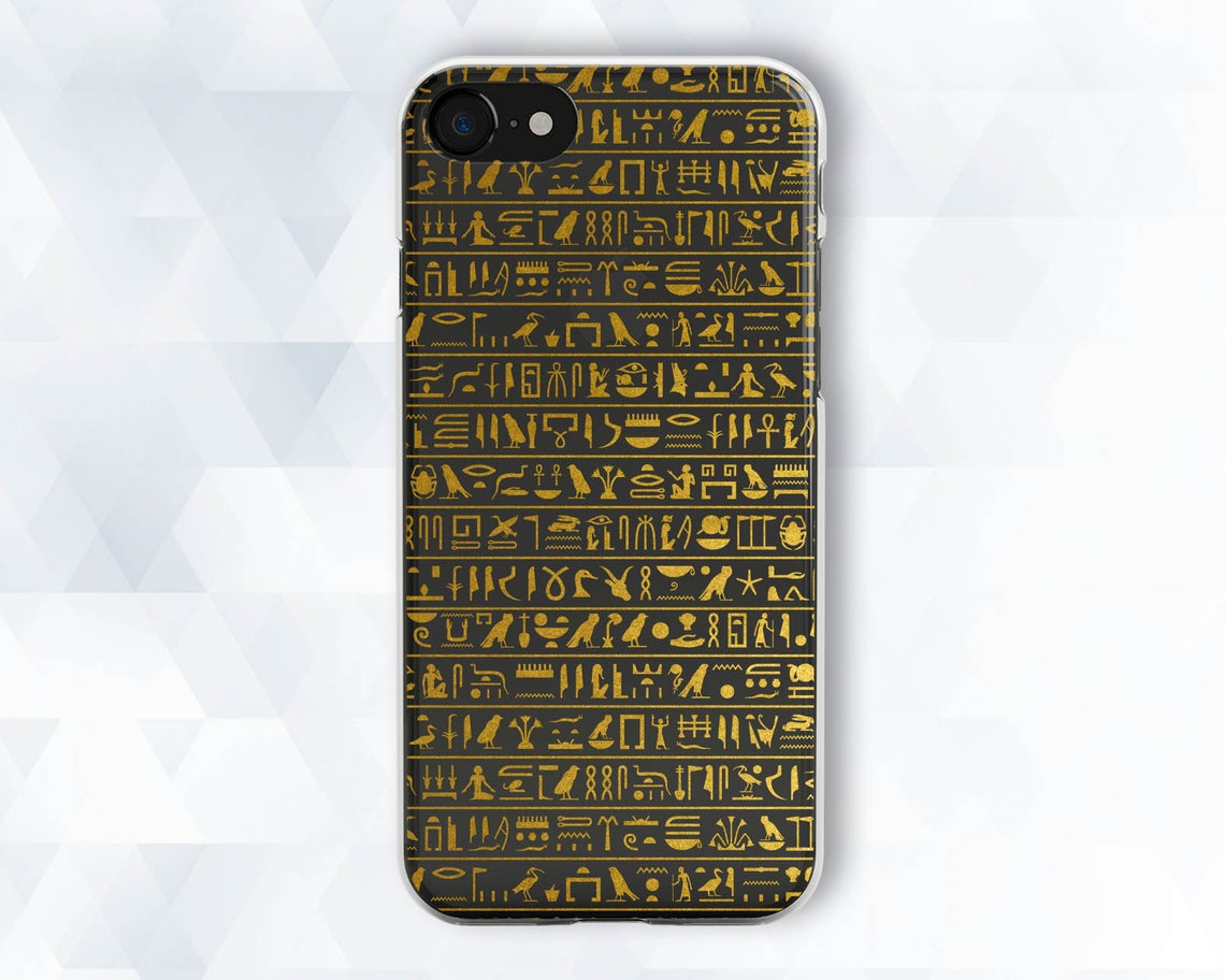 Egyptian iPhone Case Yellow Vintage iPhone Xs XR Girl Clear iPhone 8 7 ...