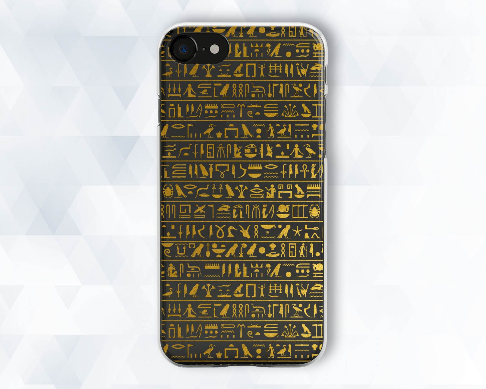 Egyptian iPhone Case Yellow Vintage iPhone Xs XR Girl Clear iPhone 8 7 ...
