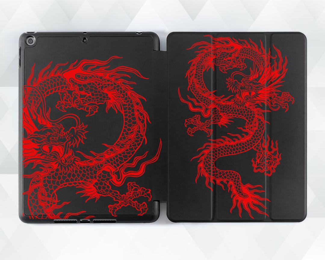 Japanese iPad Case Aesthetic Dragon iPad 10.2 9th Pro 11 12.9 10.5 Air ...