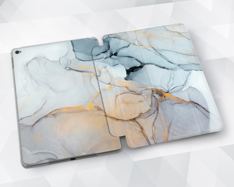 Marble Ipad Case Girl Blue Ipad 9.7 6th Gen 2018 Cute Ink Art - Etsy