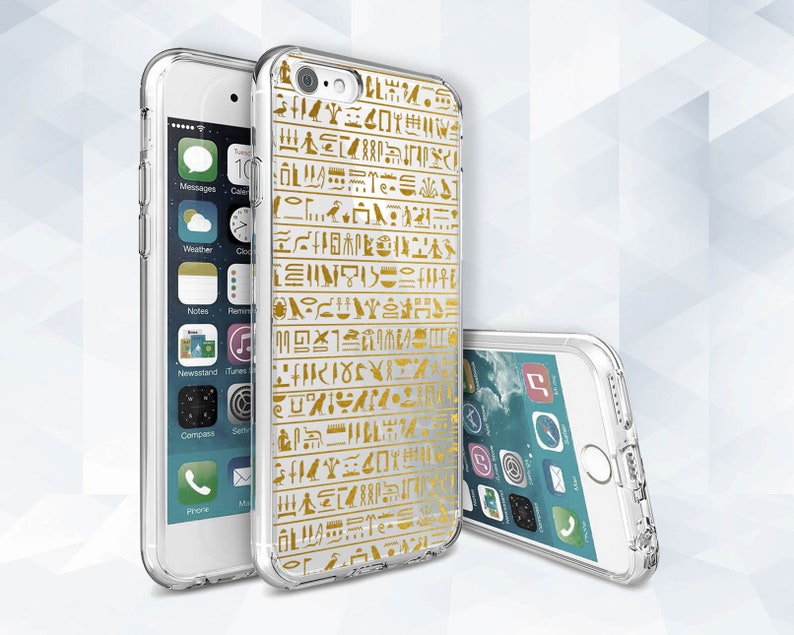 Egyptian iPhone Case Yellow Vintage iPhone Xs XR Girl Clear iPhone 8 7 ...