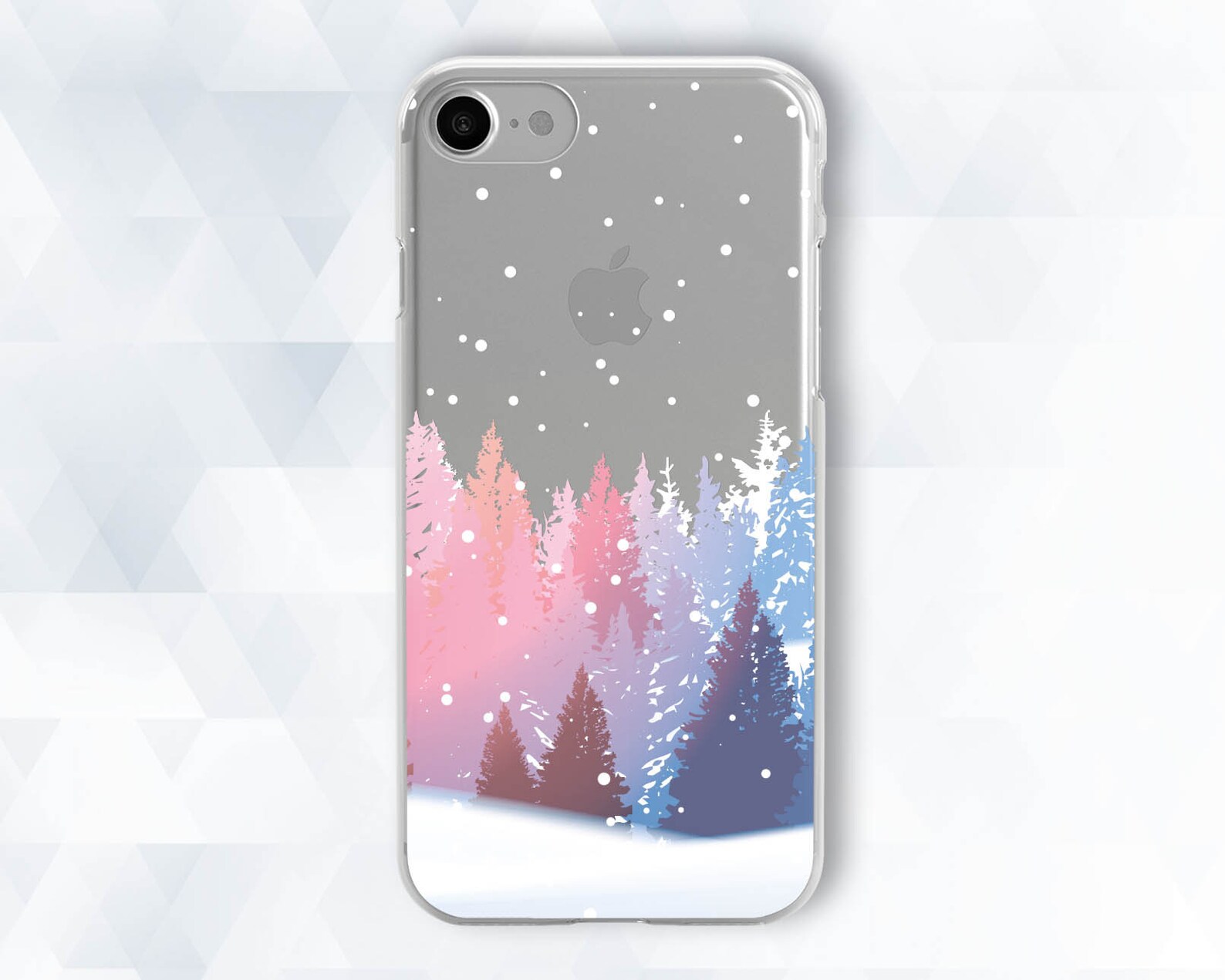 Winter iPhone Case Cute Nature iPhone 11 Pro XR Xs 8 7 Christmas Trees ...