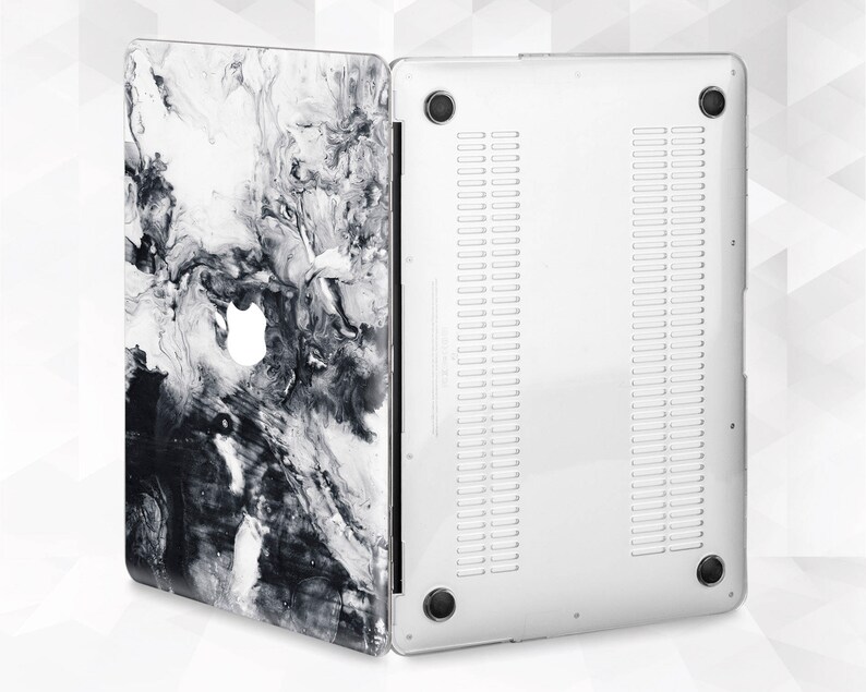 Marble Macbook Case Black White Macbook Pro 13 Inch 2018 Air | Etsy