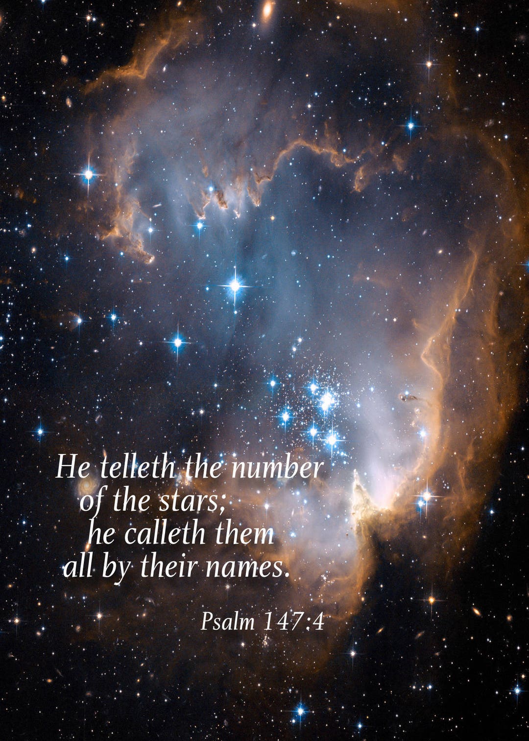 Psalm 147:4 Downloadable Digital Scripture. receive 5 Sizes 5x7, 8x10 ...