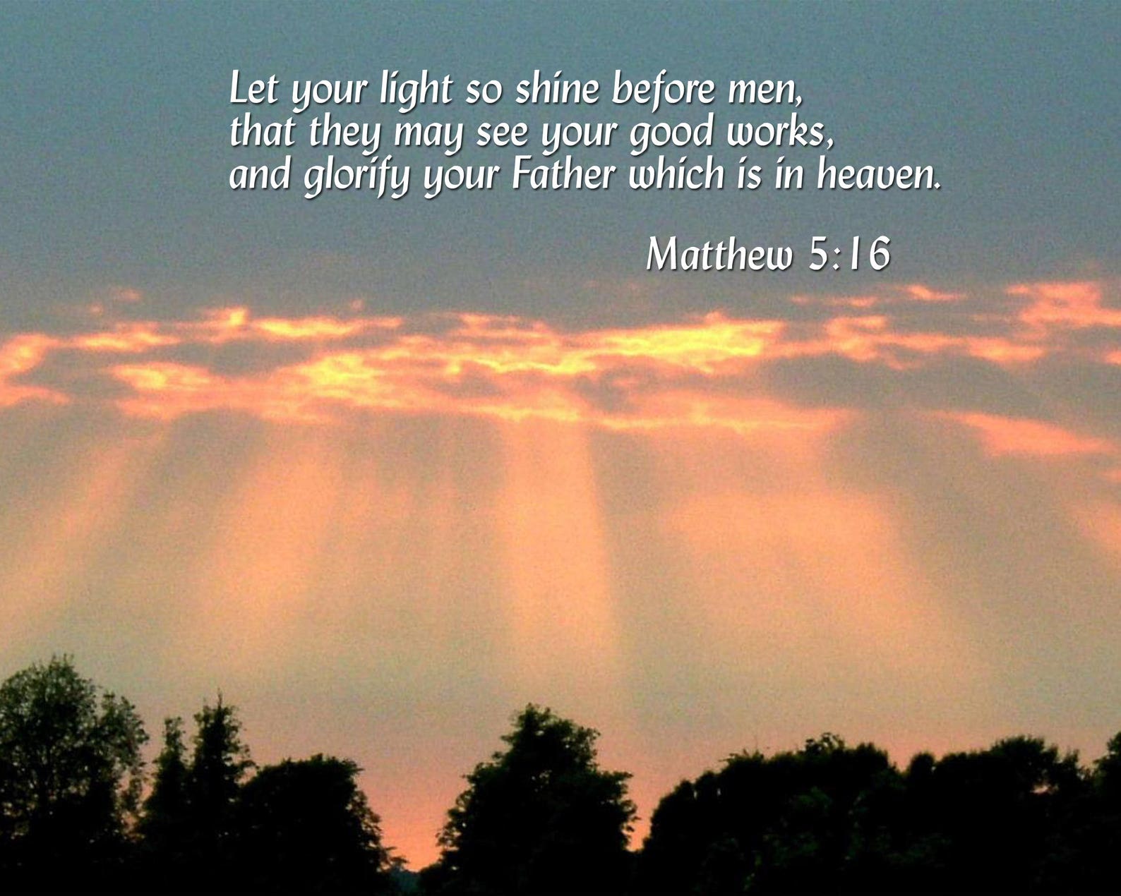 Matthew 5:16 receive 5 Sizes 5x7, 8x10, 11x14, and 2 Sized for Matting ...