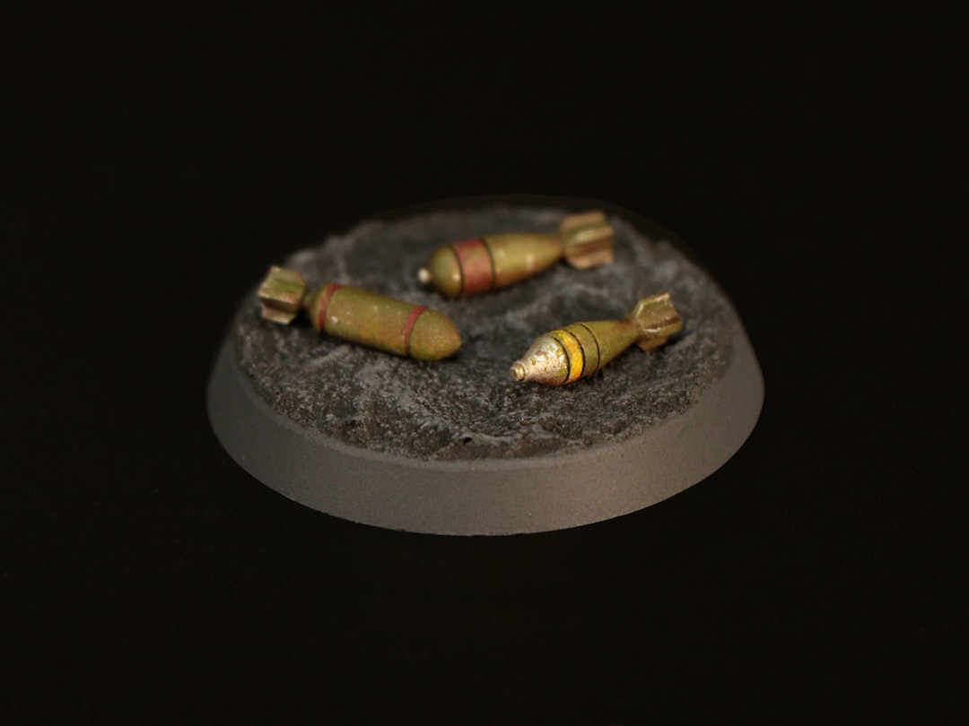 5 Mortar Rounds for Miniature Basing (32mm Scale) - Etsy