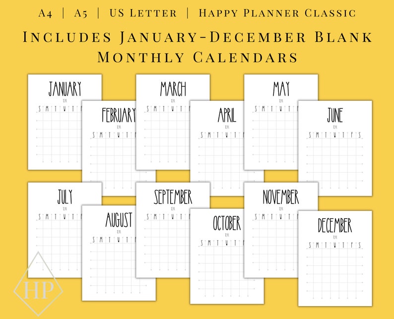 Printable Rae Dunn Daily Planner Bundle, Month, Financial, Meal ...