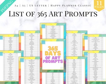 Drawing Prompts Printable - Etsy