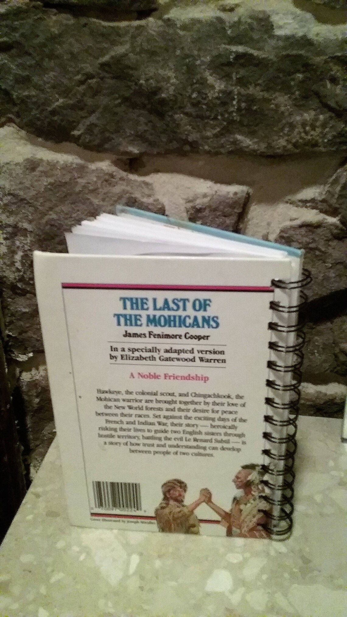 The Last of the Mohicans Old Book Recycled Into a Notebook / Journal ...
