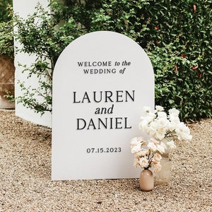 Arch Acrylic Wedding Welcome Sign Arch Welcome Sign Arched - Etsy