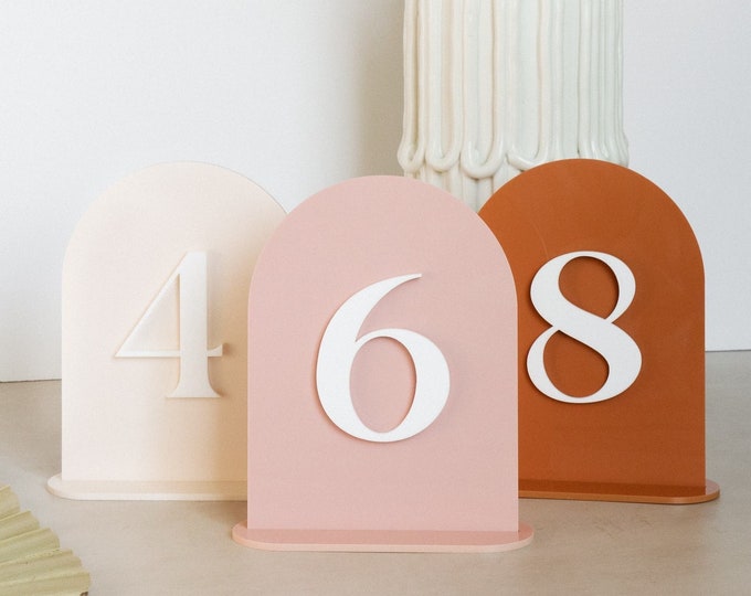 Arch Table Numbers Acrylic Table Numbers Wedding Table - Etsy
