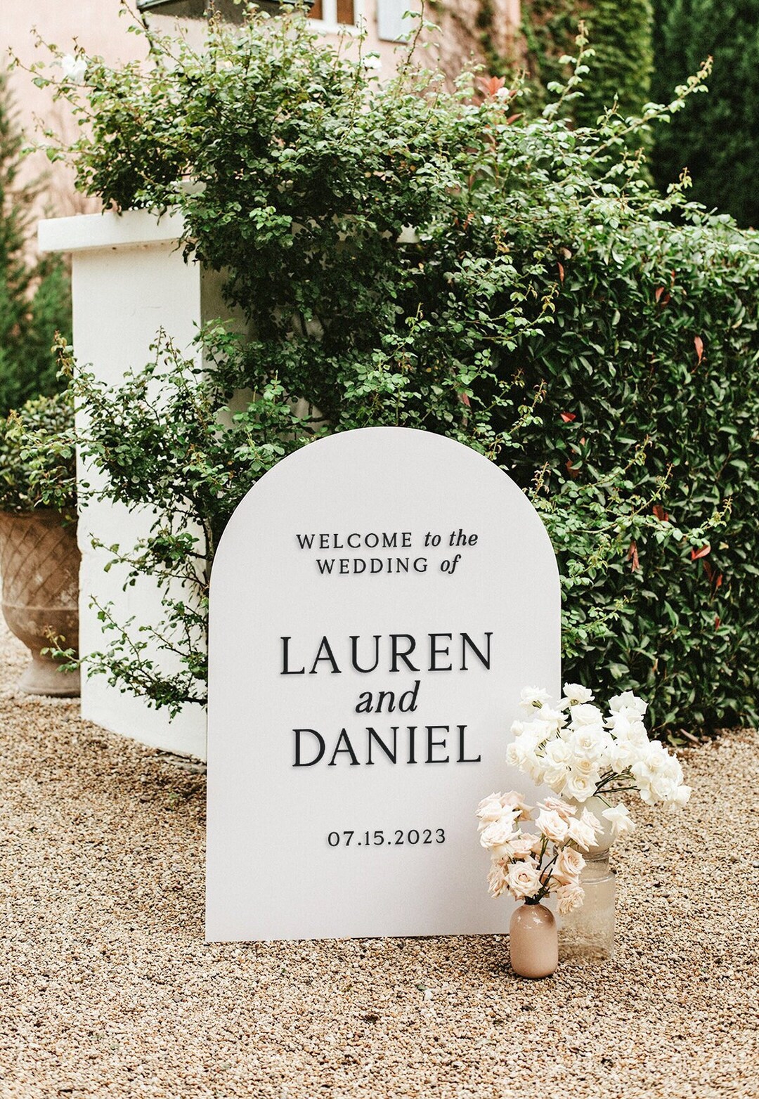 Arch Acrylic Wedding Welcome Sign Arch Welcome Sign Arched - Etsy