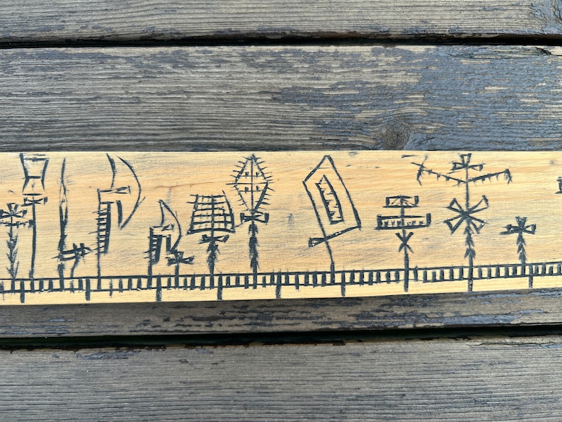 Wooden Primstav, Norwegian Farmers Almanac Calendar, Norwegian primstav ...