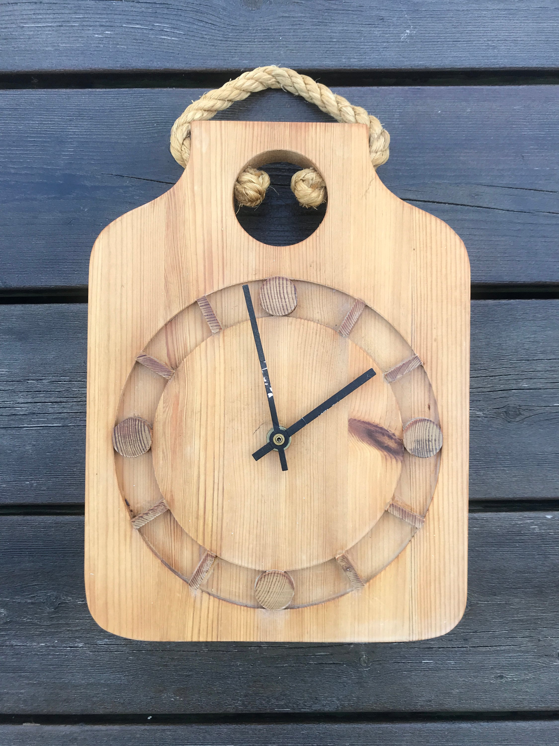 Modern Norwegian Art Handmade Wooden Clock Designed by John | Etsy