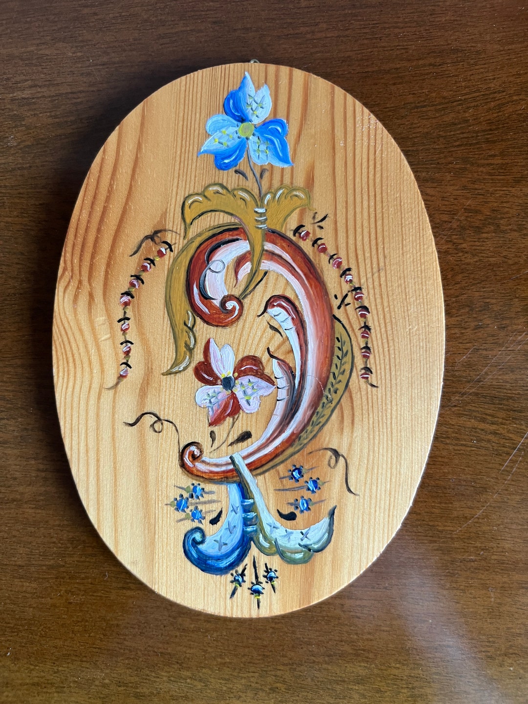 Vintage Norwegian Handmade Wooden Wall Decor, Traditional Norwegian ...