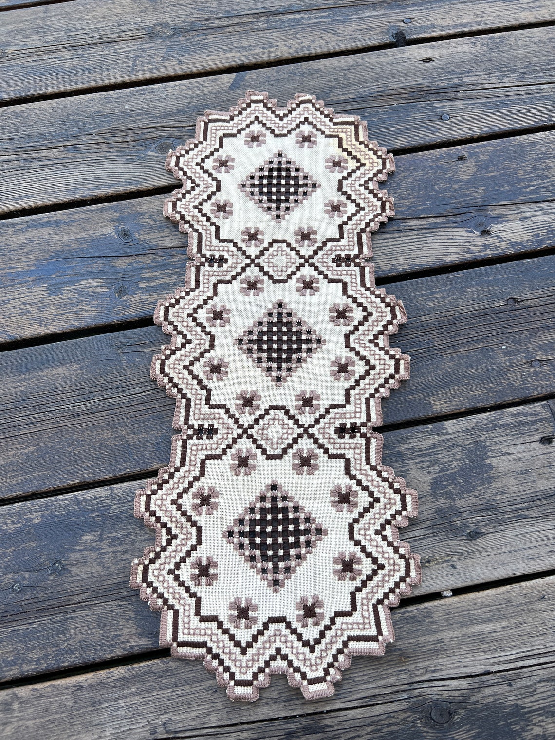 Vintage Norwegian Handmade Homemade Traditional Hardanger Embroidery ...