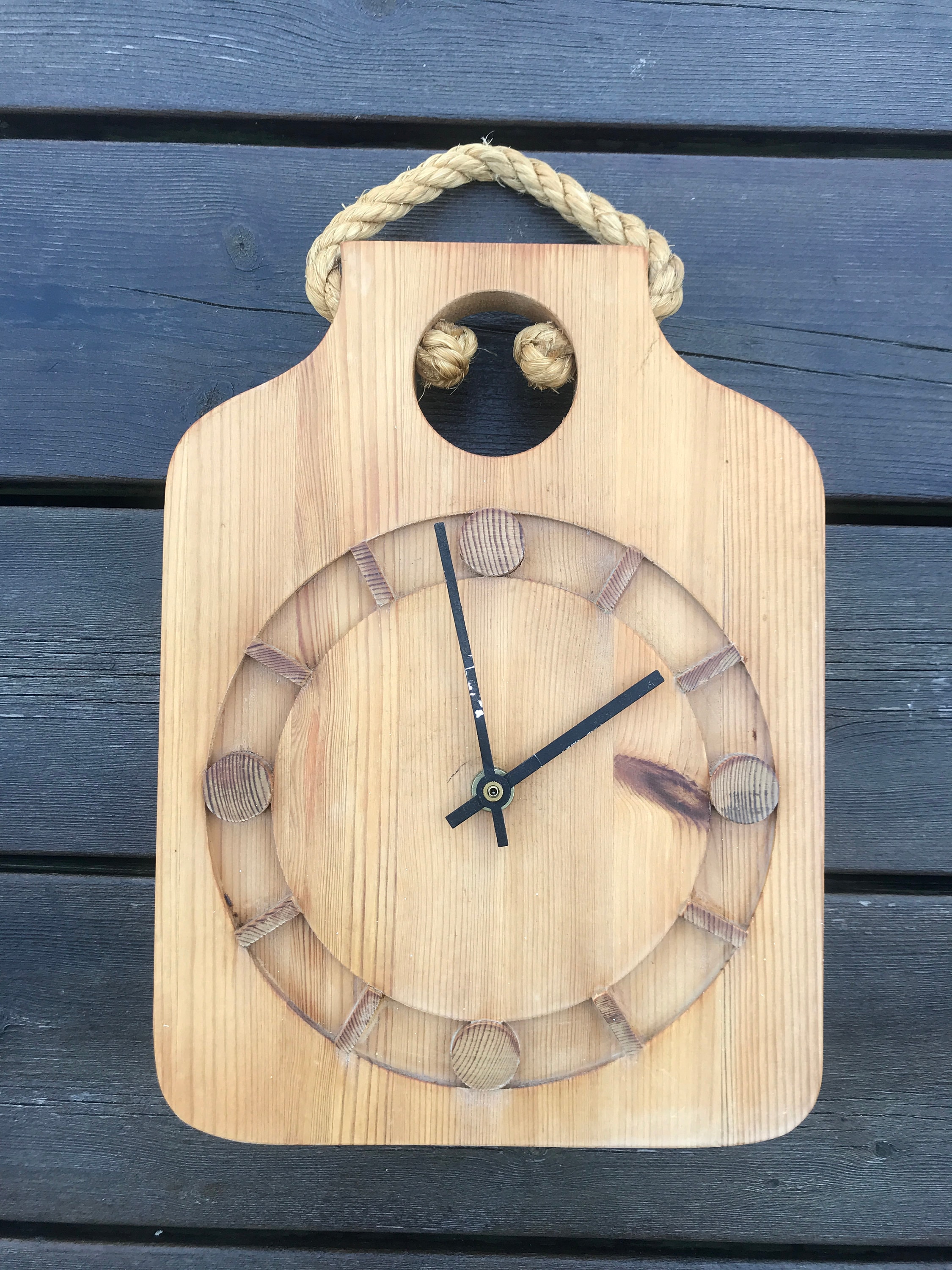 Modern Norwegian Art, Handmade Wooden Clock Designed by John ...