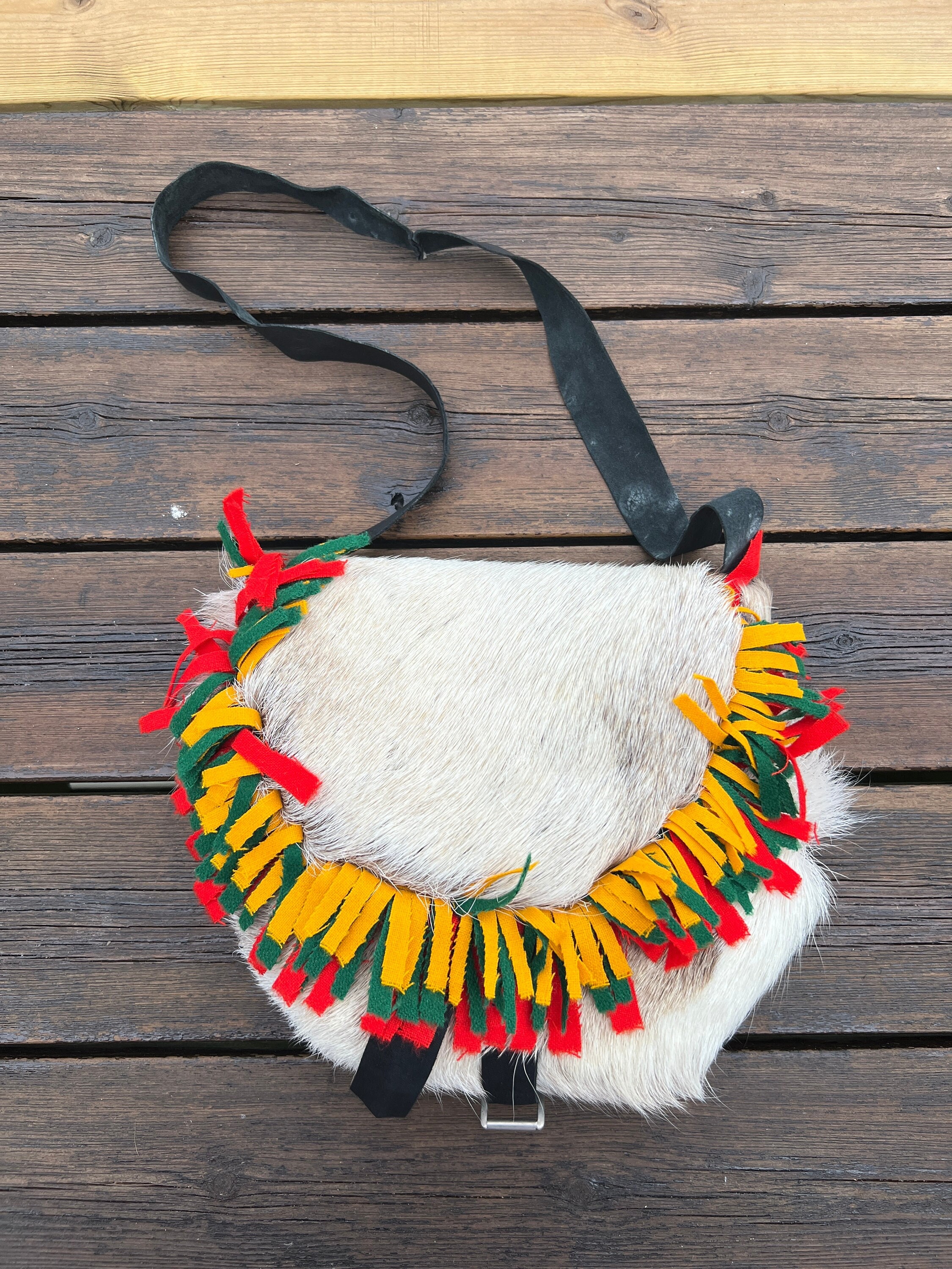Traditional Sami People Deer Skin Bag, Handmade, Northern Scandinavian ...