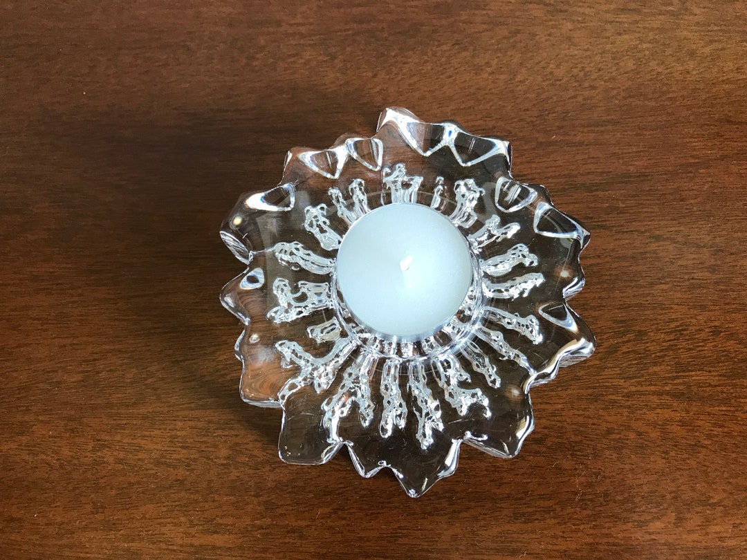 Vintage Hadeland Glassverk "nautilus" Lead Crystal Candleholder Paper ...