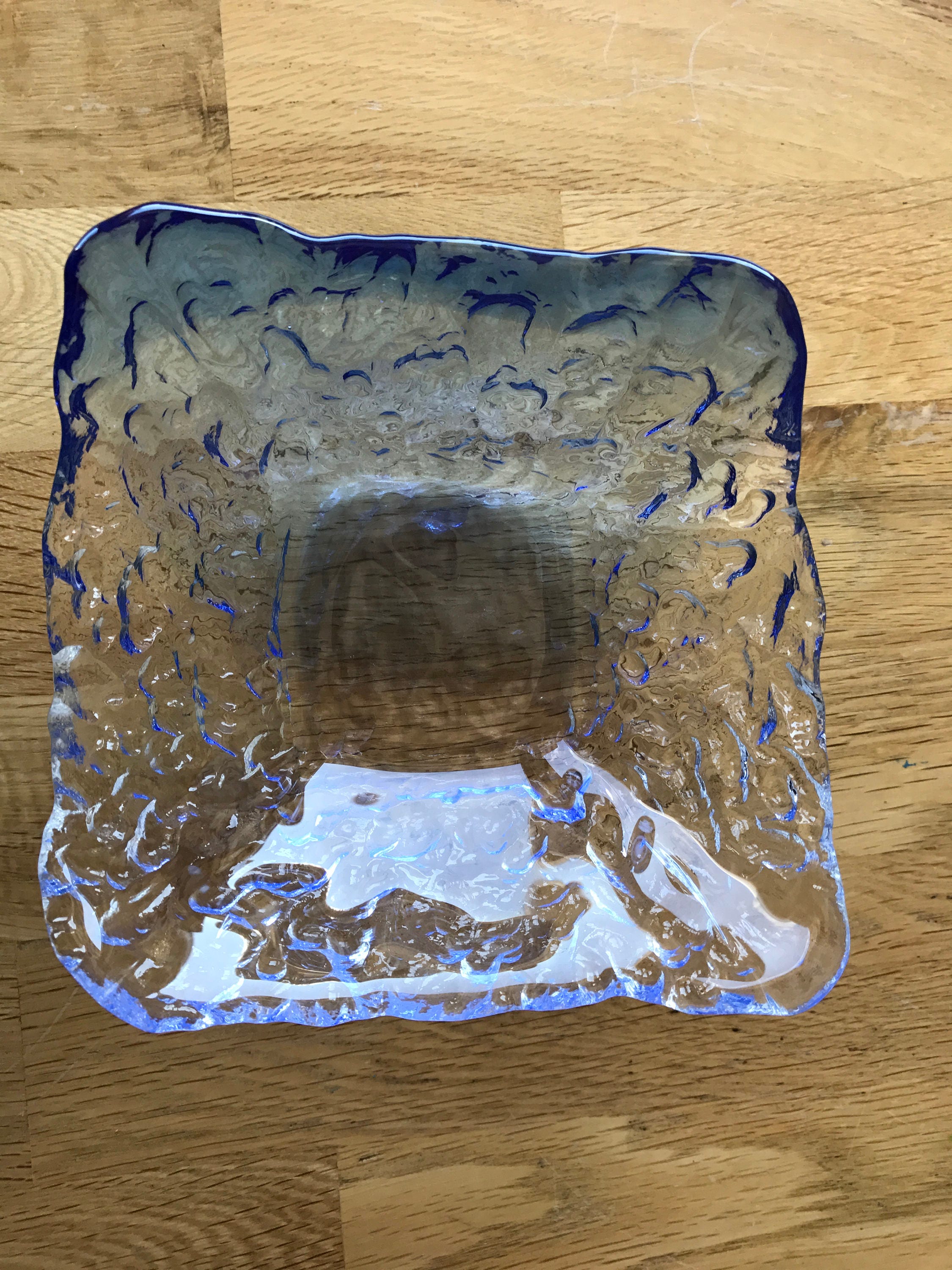 Vintage Iconic Iceberg Glass, Square Ice Candy Bowl, Designed by Pertti ...