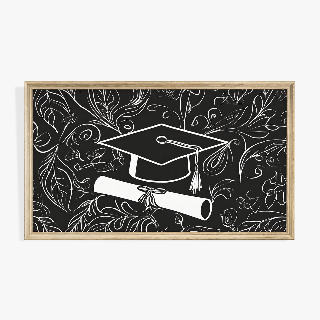 Graduation Frame TV Art Abstract Painting TV Art Graduation Banner ...