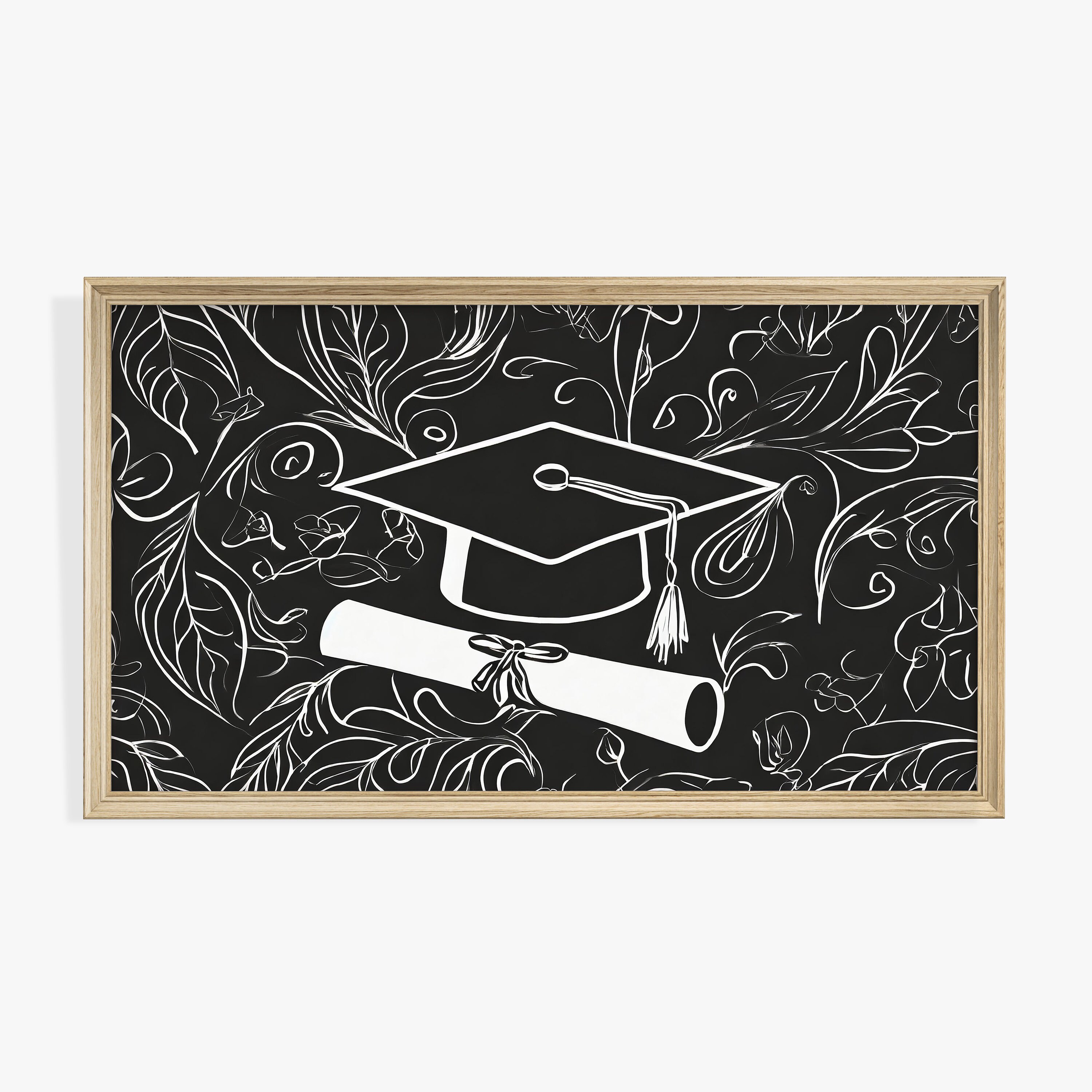 Graduation Frame TV Art Abstract Painting TV Art Graduation Banner ...