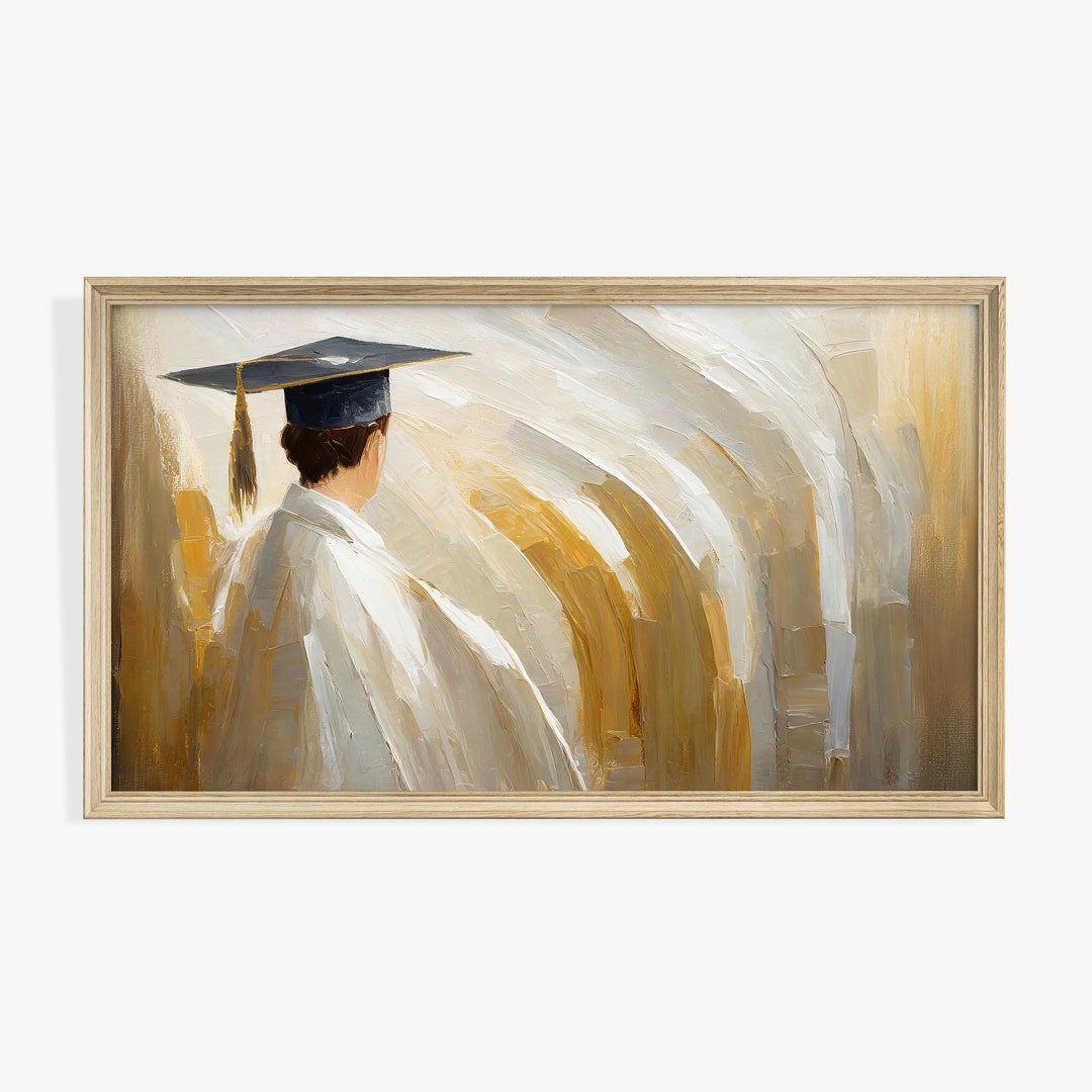 Graduation Frame TV Art Vintage Oil Painting TV Art Graduation Banner ...