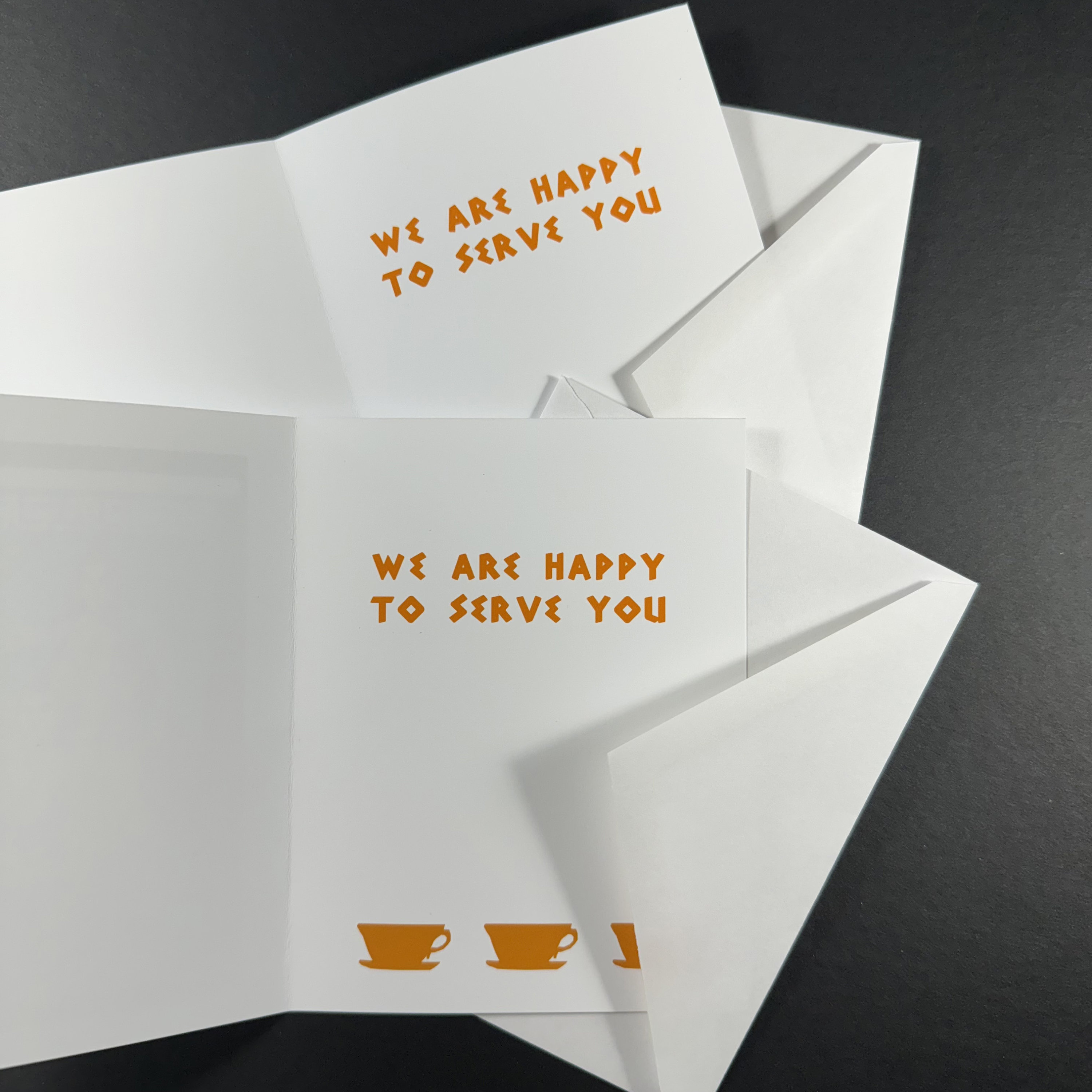 We Are Happy to Serve You Greeting Cards - Etsy