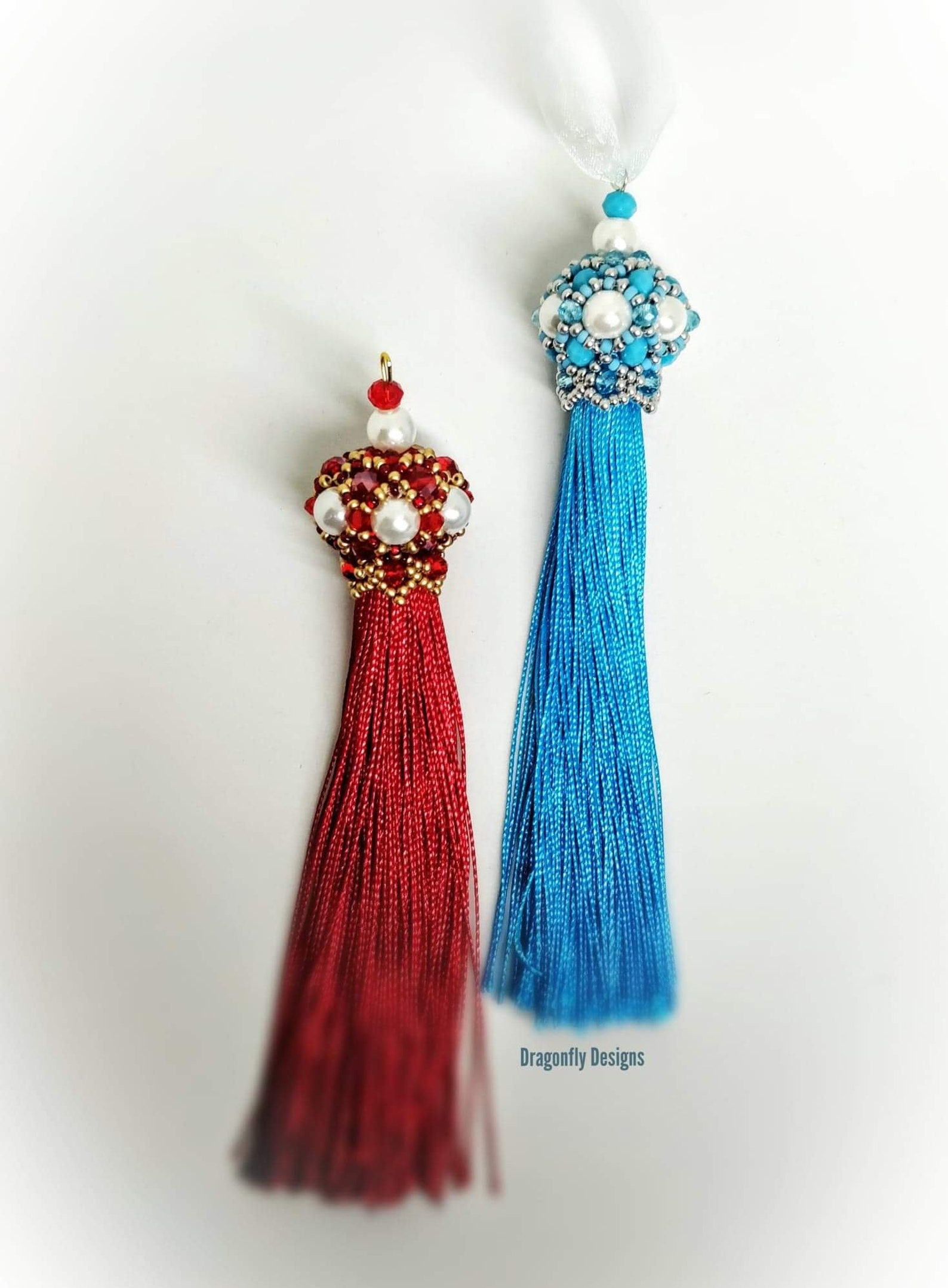 Tutorial for Christmas Tassel Tree Decoration, Beaded Tassel. Seed ...