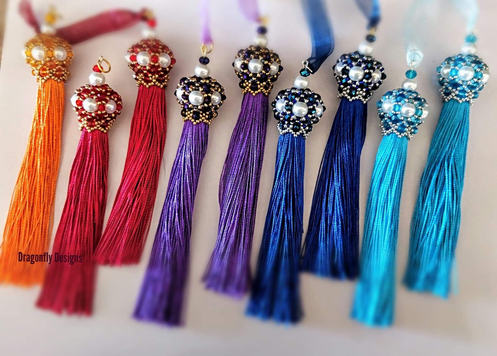 Tutorial for Christmas Tassel Tree Decoration, Beaded Tassel. Seed ...