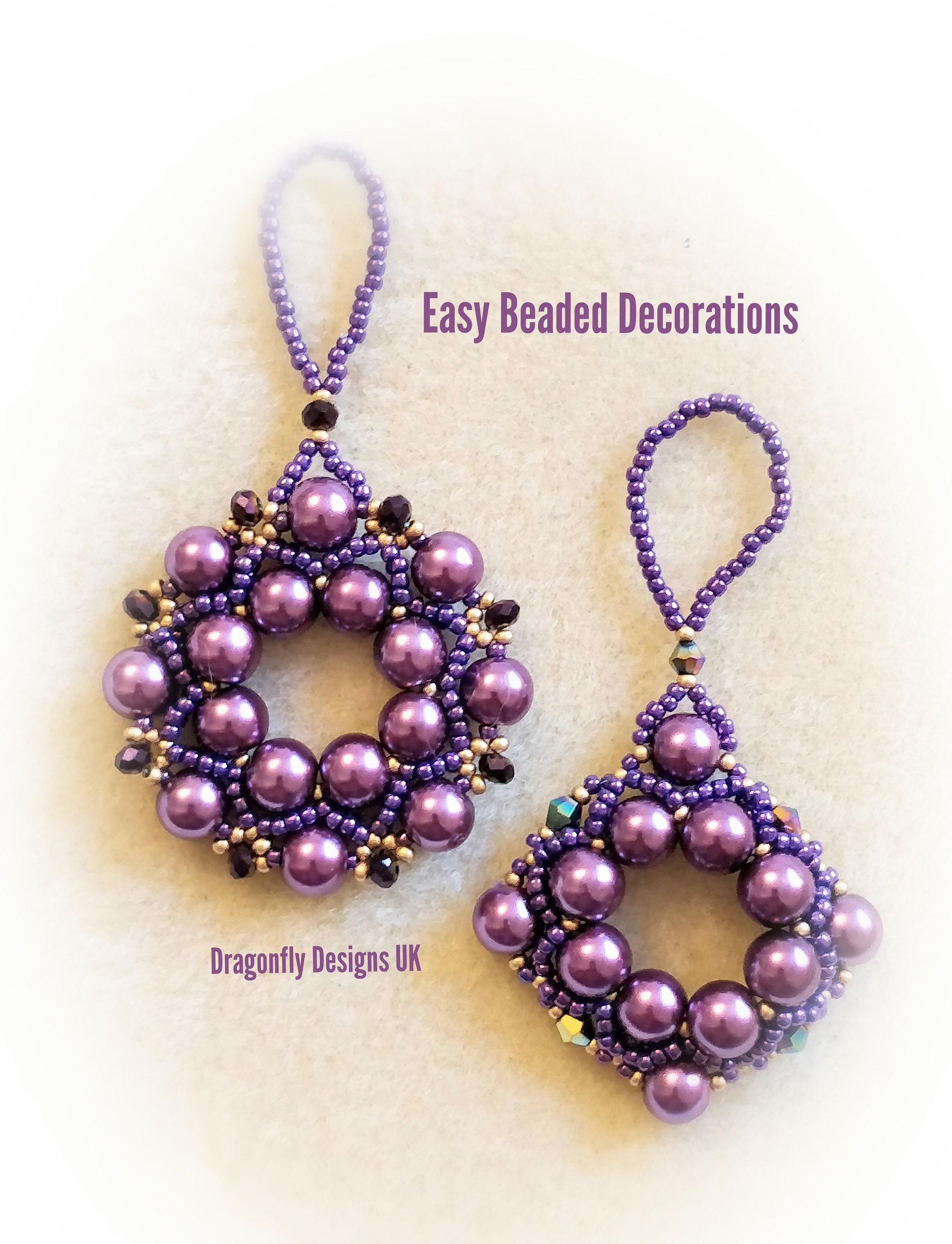 Easy Beaded Christmas Decoration Collection, Wreath, Seed Beads, Bead ...