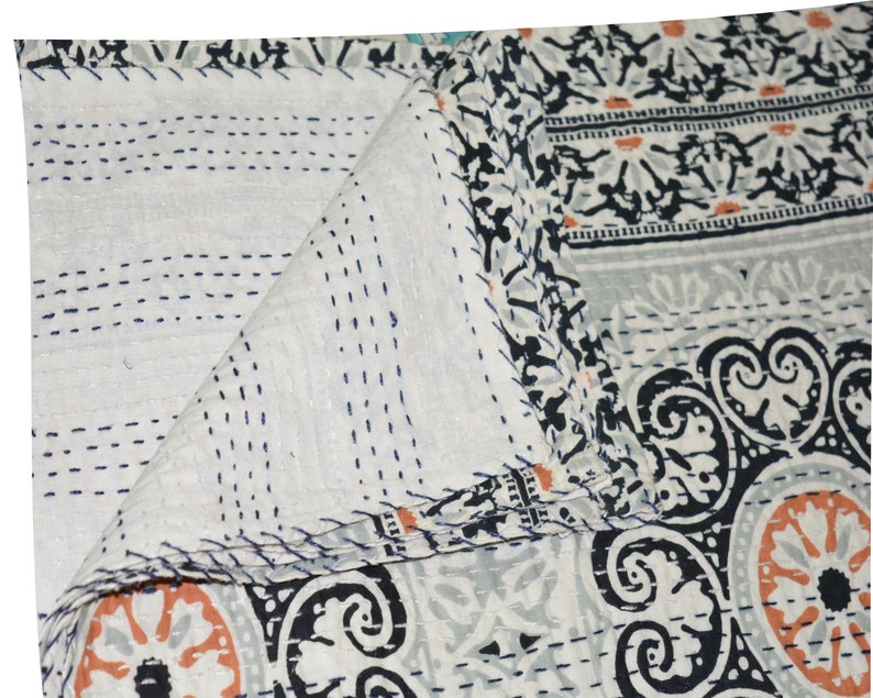 Sujani Print Indian Handmade Kantha Quilt Bedspread Bedsheet - Etsy
