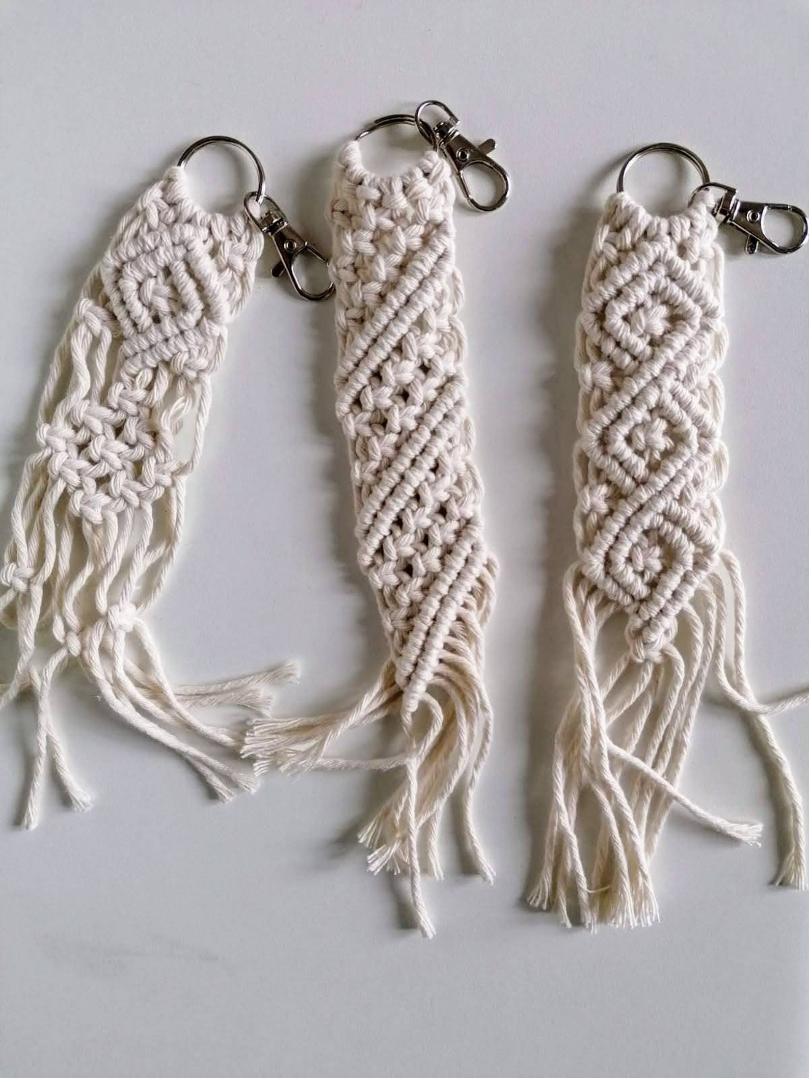 Macramé Keychain - Etsy