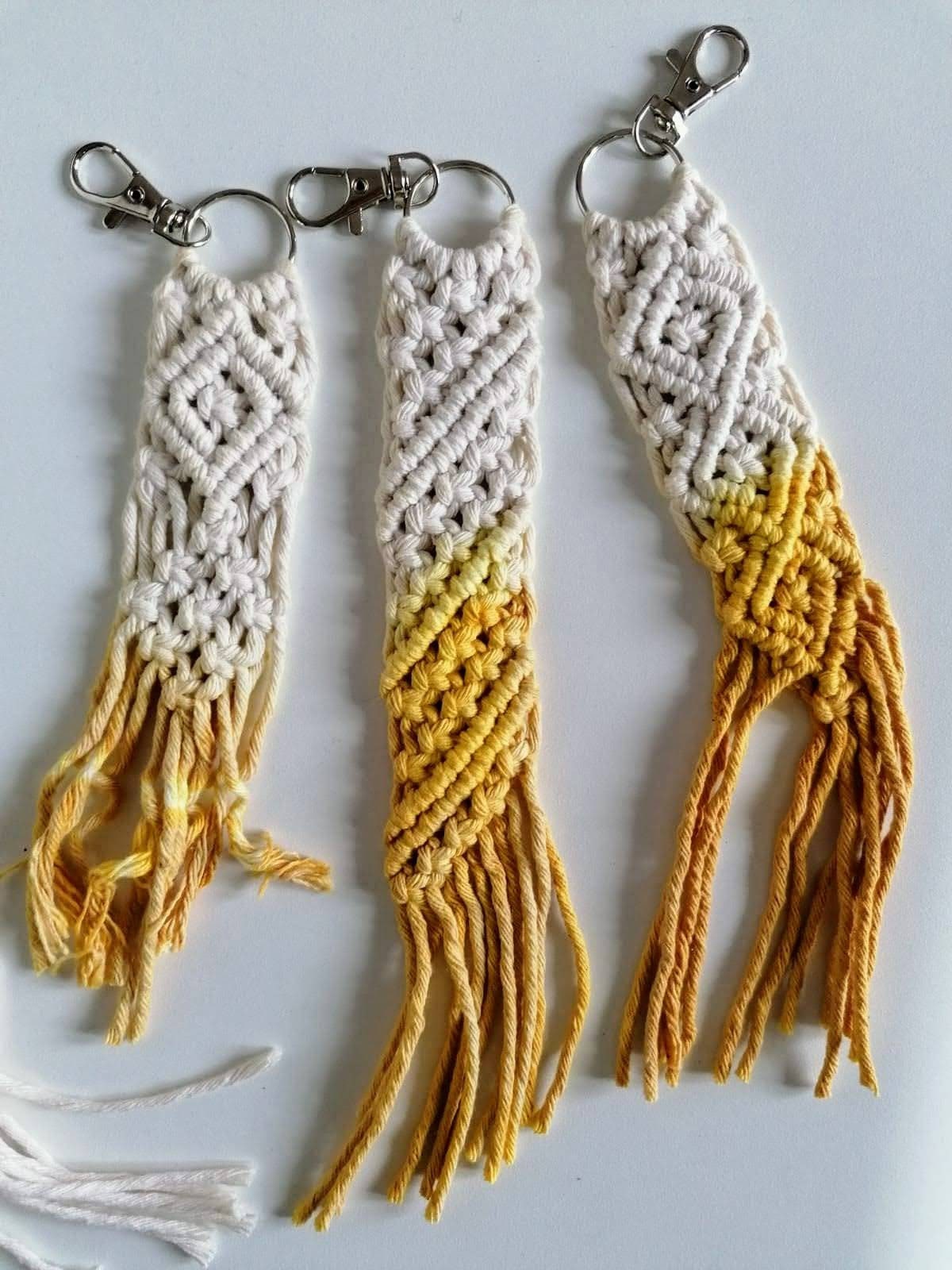 Macramé Keychain - Etsy