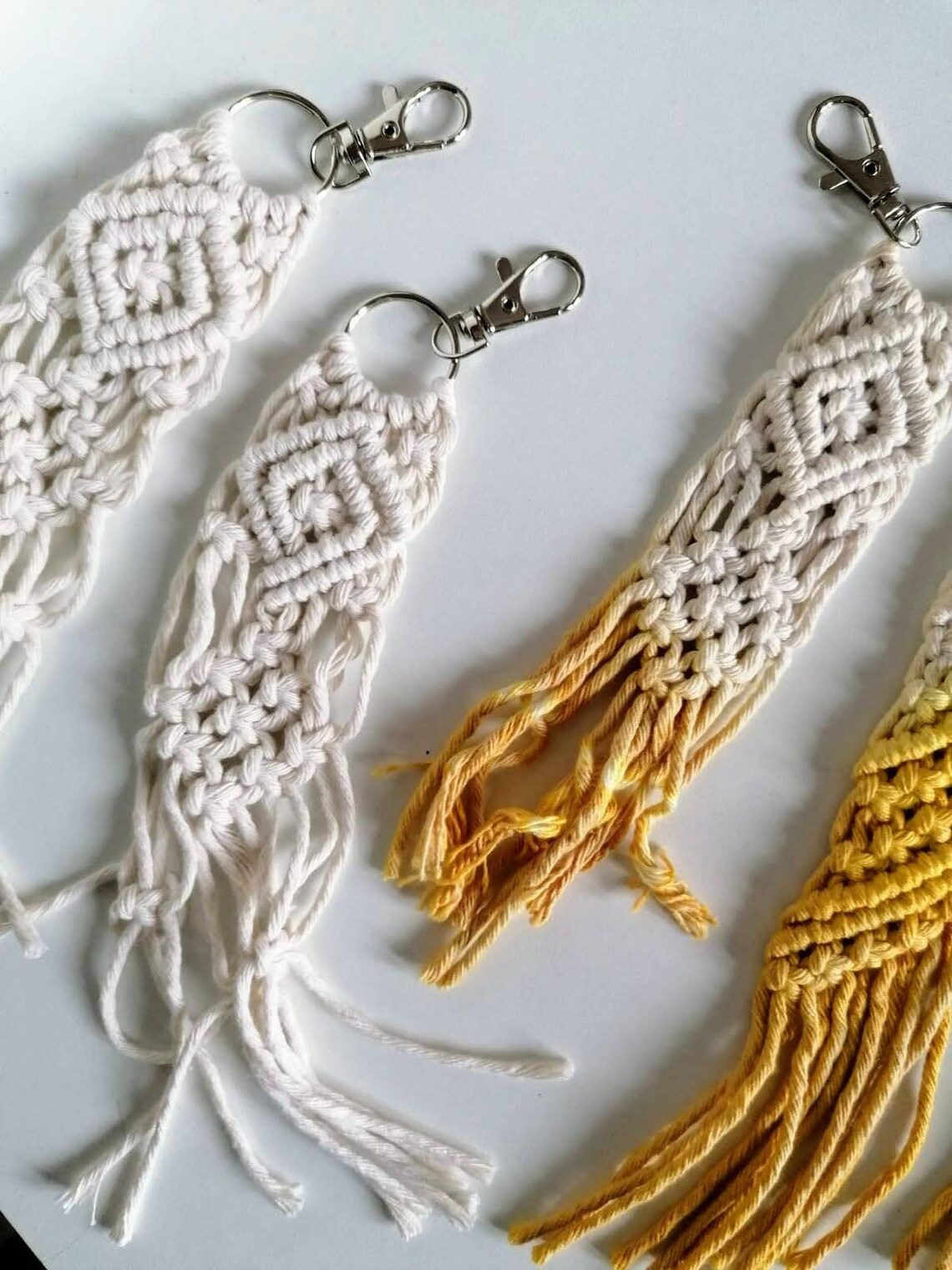 Macramé Keychain - Etsy