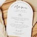 Arch Wedding Menu Template Modern Arch Menu Cards DIY - Etsy