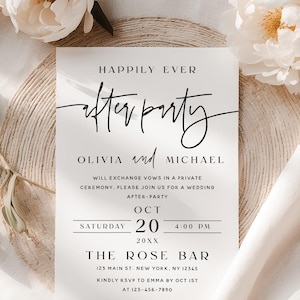 Editable Wedding After Party Invitation Template | Printable Private ...