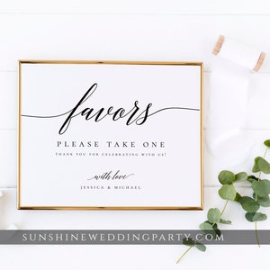 Wedding Favors Sign Template Printable Wedding Favours Signs Template ...