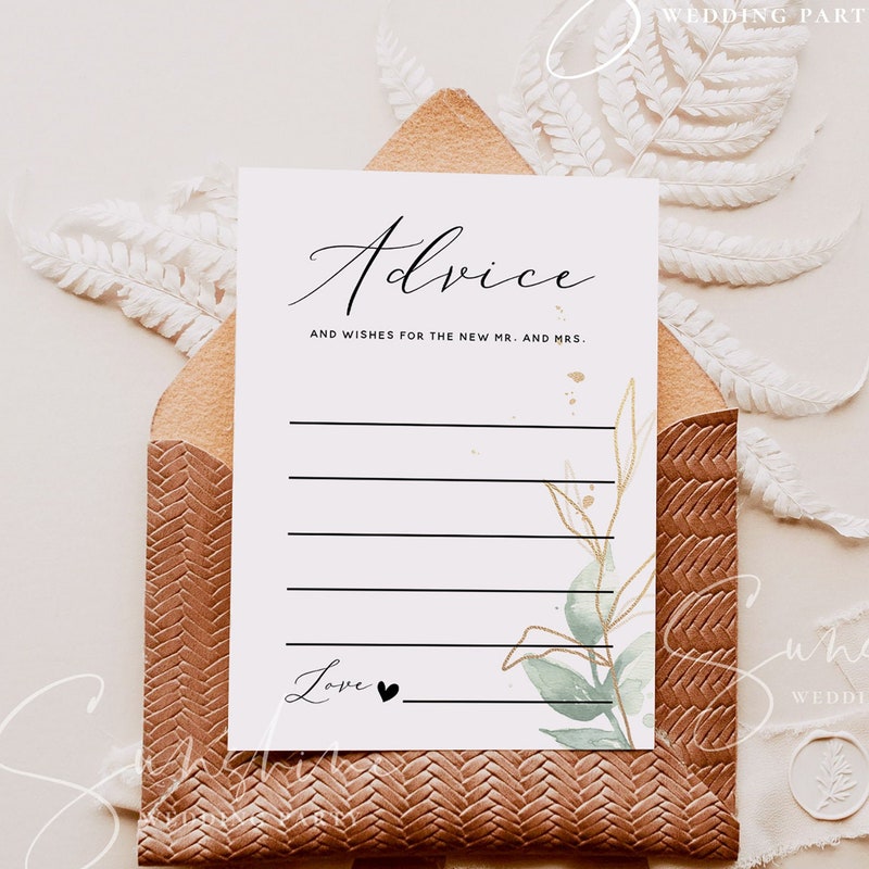 Wedding Advice Cards - Etsy