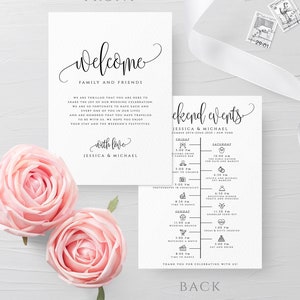 Wedding Weekend Timeline Template Rustic Wedding Timeline DIY Weekend ...