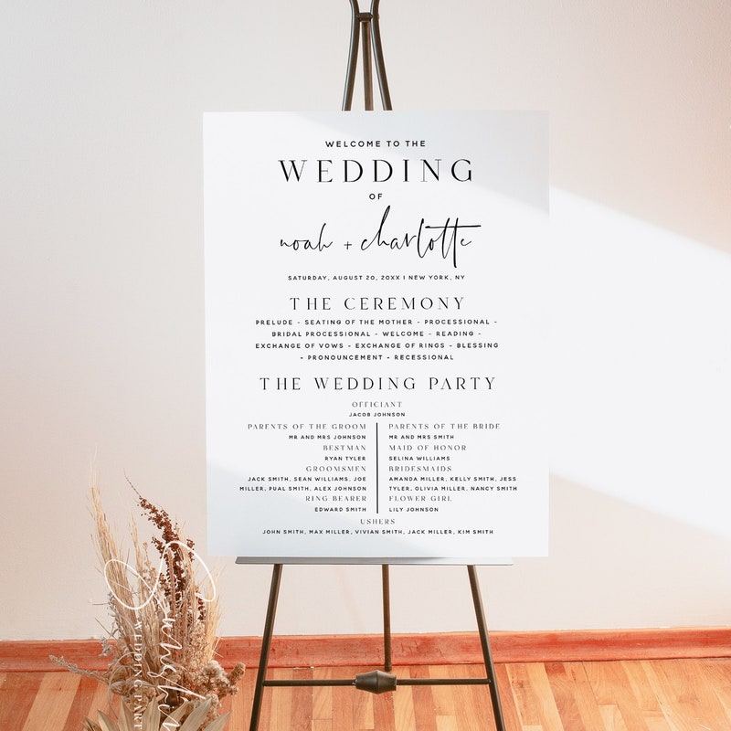 Wedding Program Sign - Etsy