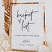 Bucket List Sign Template, Minimalist Wedding Sign, Printable Bucket ...