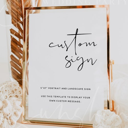 Reserved Sign Template Editable Minimalist Wedding Reserved - Etsy UK