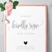Please Kindly Sign Our Letter Sign Template Wedding Signs Ceremony ...