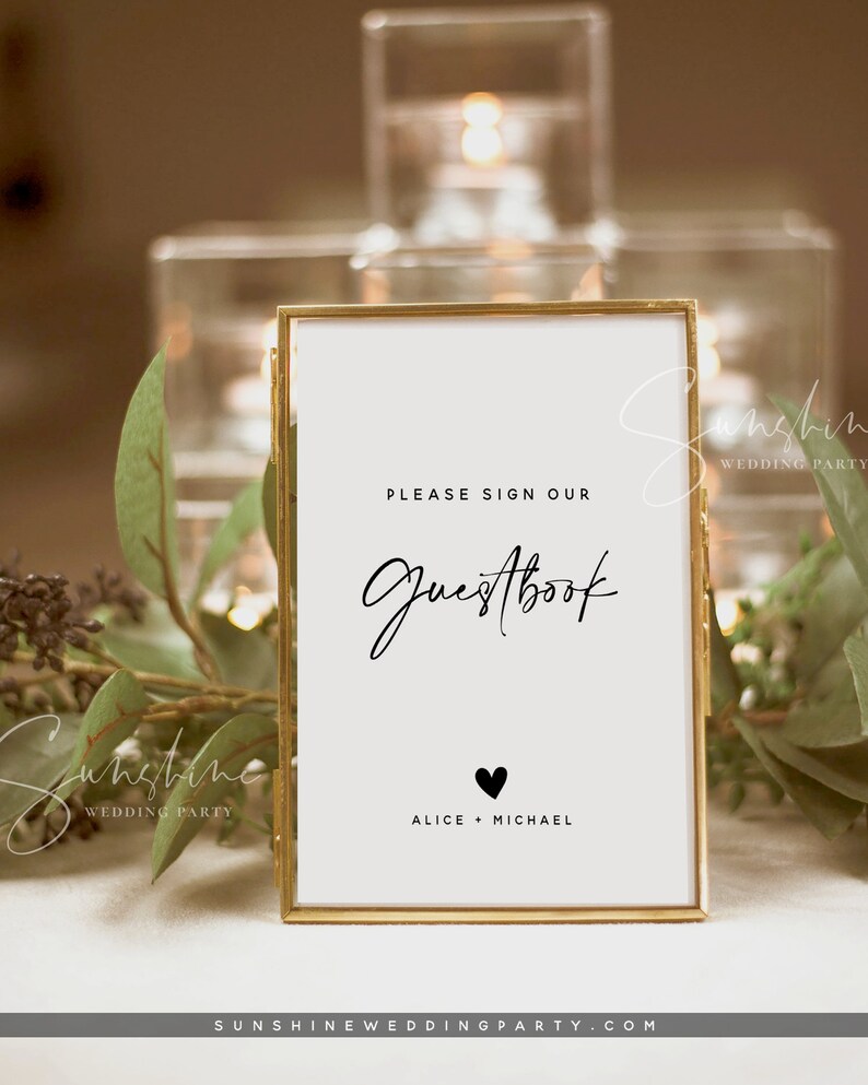 Please Sign Our Guestbook Sign Printable Sign Our Guestbook - Etsy