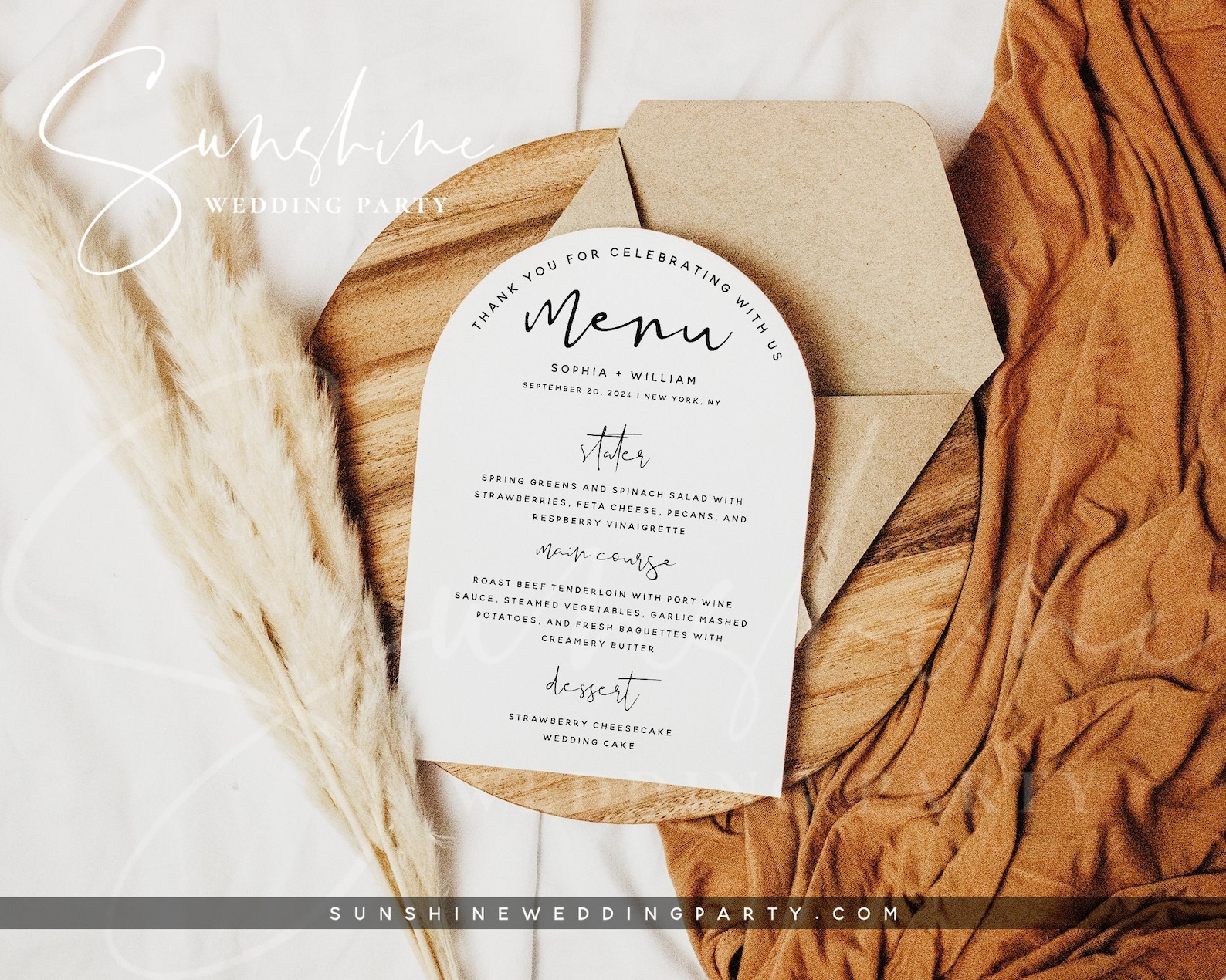 Arch Wedding Menu Template Modern Arch Menu Cards DIY - Etsy