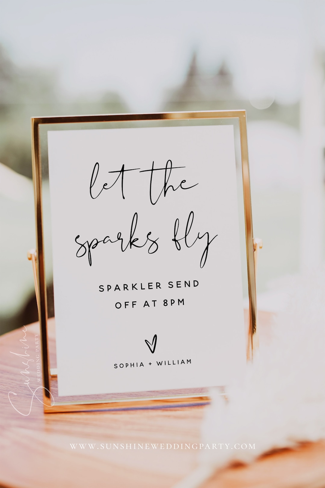 Let the Sparks Fly Sign, Sparklers Send off Sign, Minimalist Wedding ...