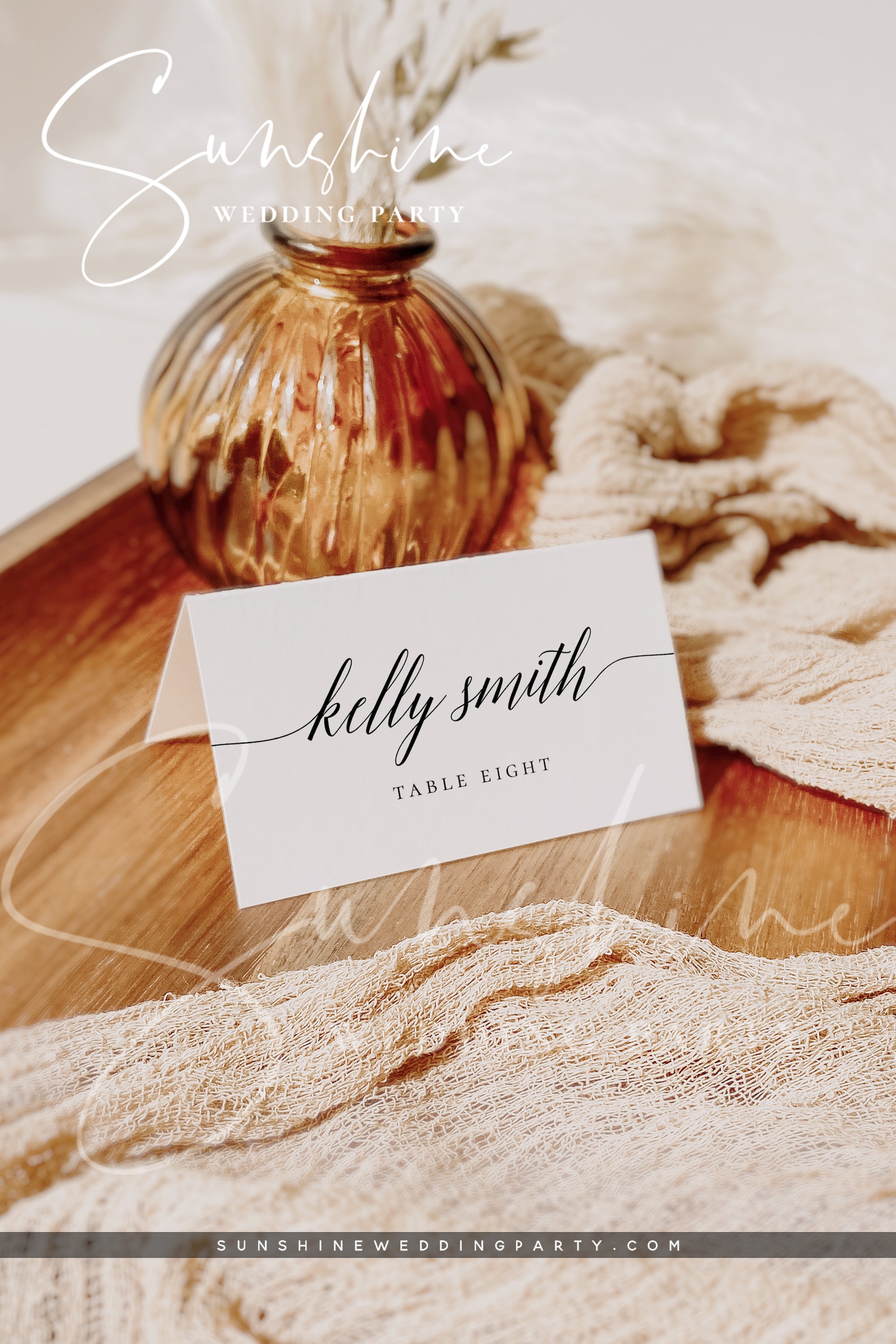 Wedding Place Card Templates Wedding Rustic Name Card Template | Etsy