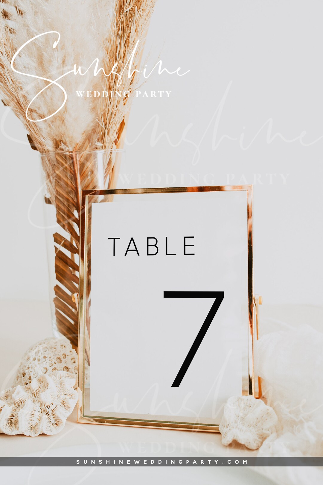Wedding Table Number Template, Simple Table Numbers, Modern Minimalist ...