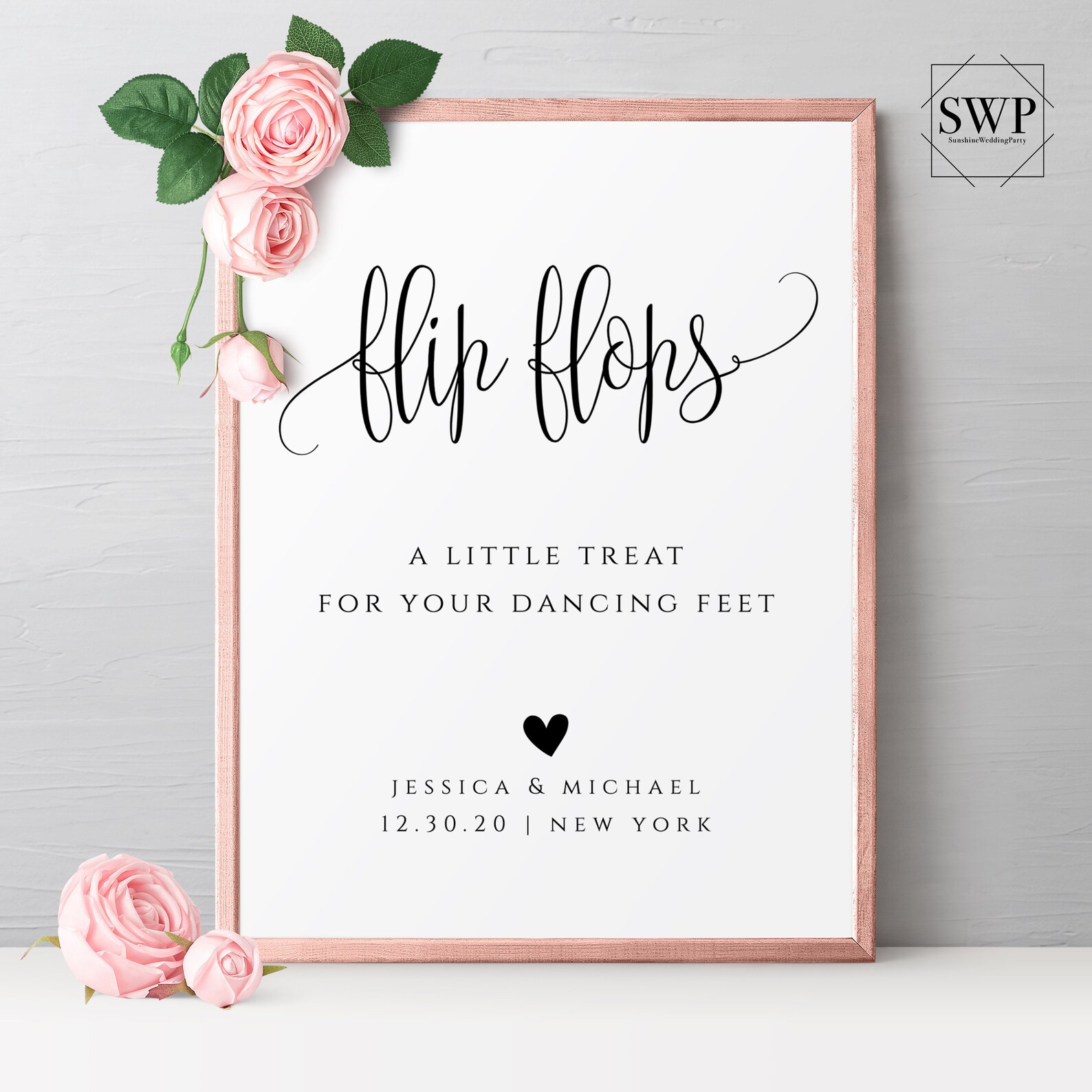 Flip Flops Sign Template Wedding Ceremony Signs Wedding Signs - Etsy